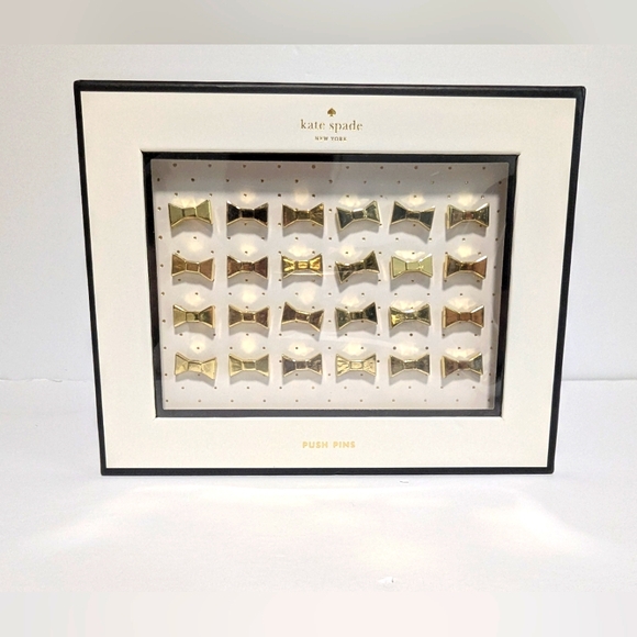kate spade | Office | Kate Spade Gold Bow Push Pins Set | Poshmark